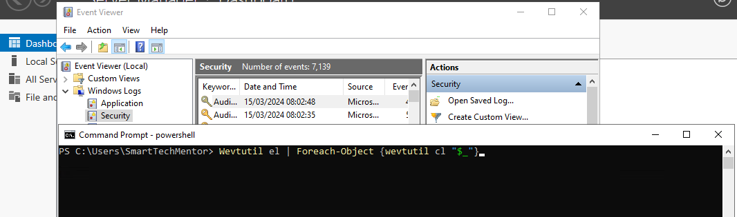 How to Clear All Event Logs on Windows with PowerShell - Smart Tech Mentor